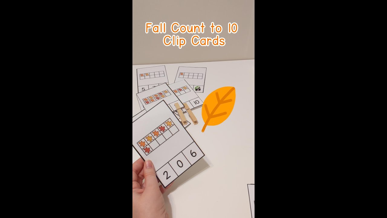Fall Ten Frame Clip Cards