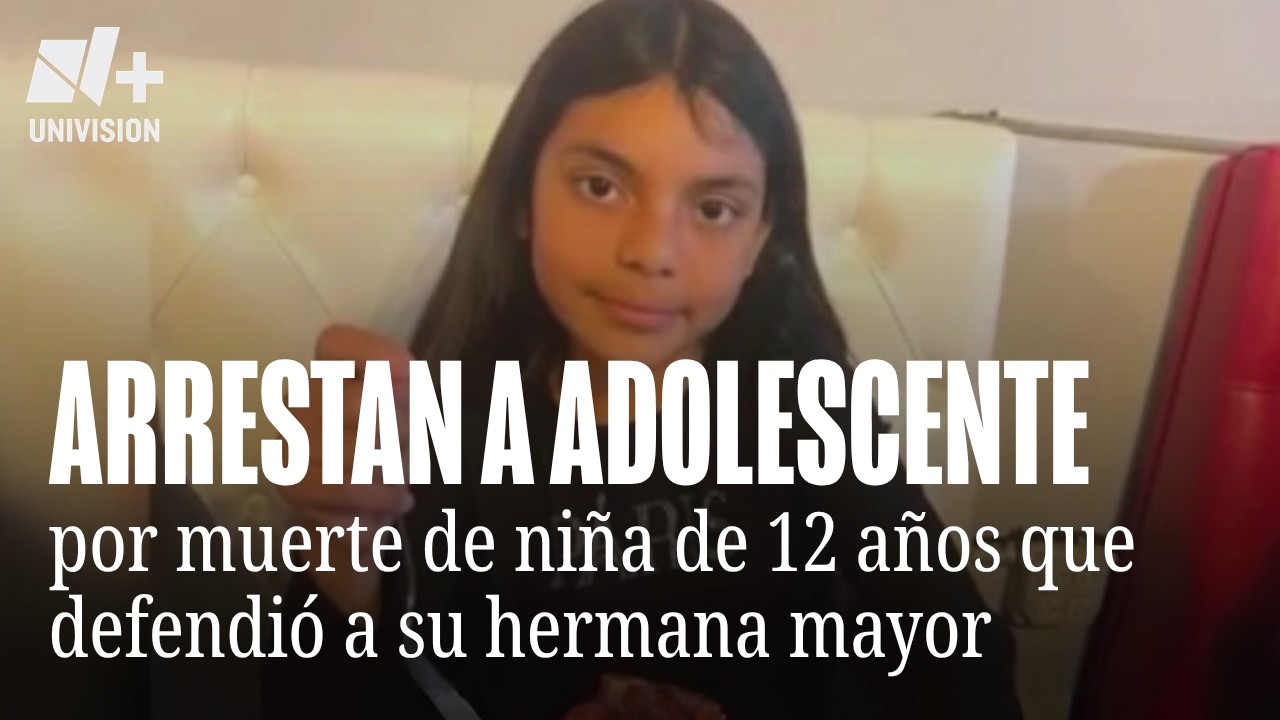 Teenager arrested in connection with the death of a 12-year-old student who defended her older si...