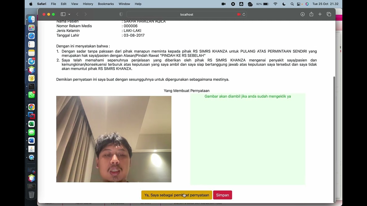 Tutorial Pernyataan Pulang Atas Permintaan Sendiri di SIMRS Khanza