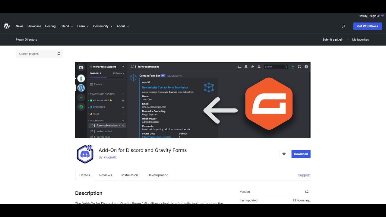 Add-On for Discord and Gravity Forms (WordPress Plugin)