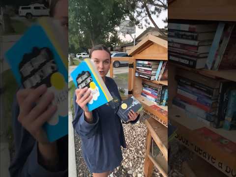 Stuffing Little Free Libraries with the books I thrifted! 📚✨#littlefreelibrary #bookhaul