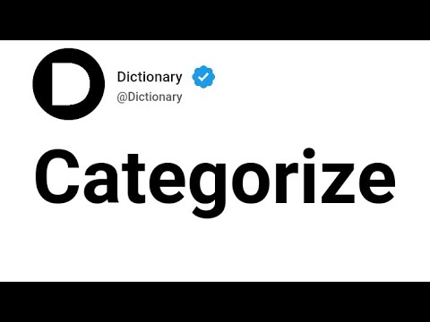 Categorize Meaning In English
