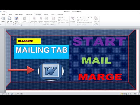 Microsoft Word Full Mailing Tab Tutorial in Urdu| How to Use Start Mail marge in Ms Word Class 22 ||