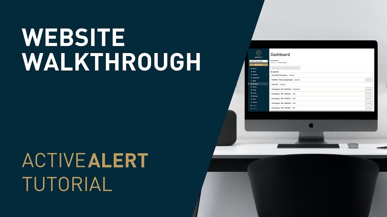 ActiveAlert Tutorial 2 - Website Walkthrough