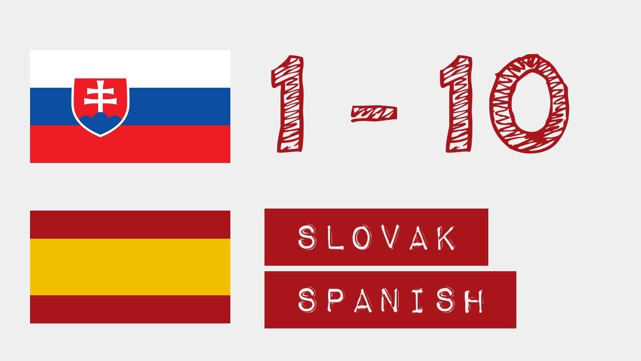 Números de 1 a 10 - eslovaco - Español