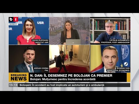 Bogdan Ivan, despre nominalizarea lui Ilie Bolojan ca premier și despre majorarea TVA. B1TV_20 iun.