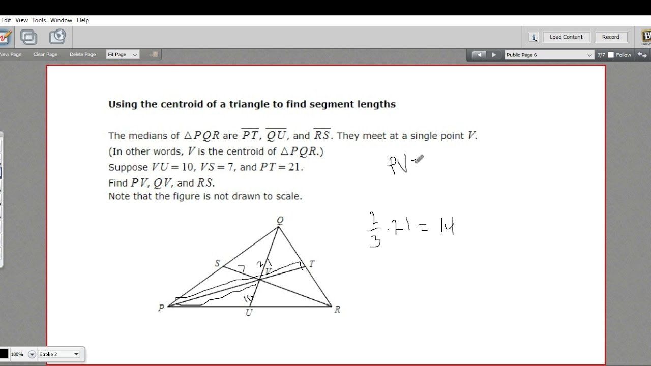 Using the centroid to find segment lengths