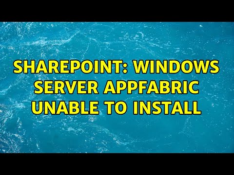 Sharepoint: Windows Server Appfabric unable to install