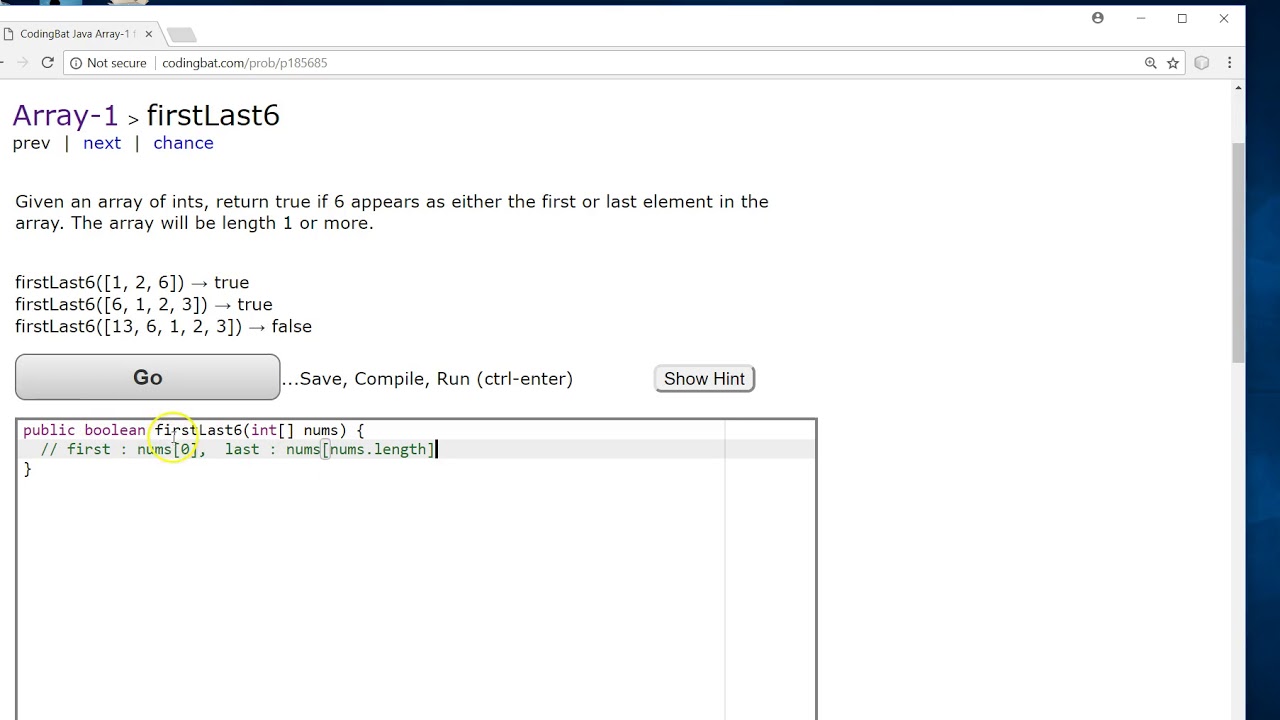 java practice codingbat com array 1 1