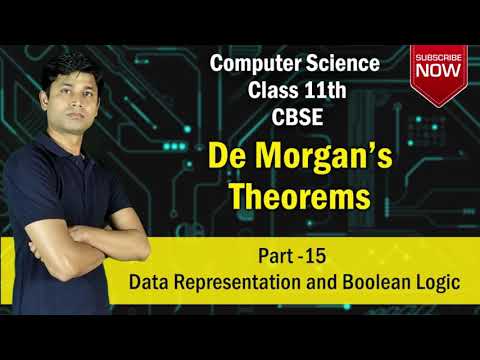 What is De Morgan's Theorem and De Morgan's Theorem Video Lecture - Computer Science for Grade 11