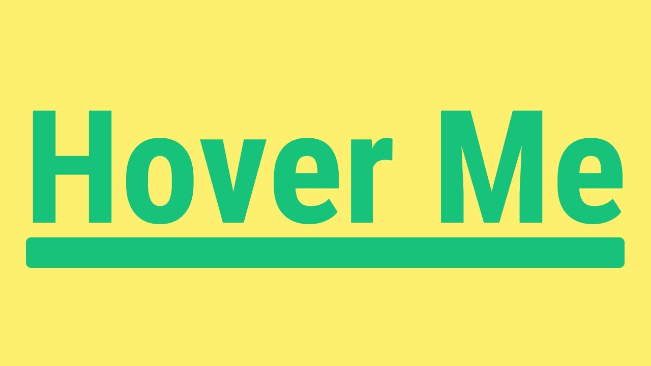 How to Create Awesome Underline Hover Effect with HTML and CSS
