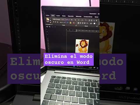 cómo quitar el modo oscuro en Word