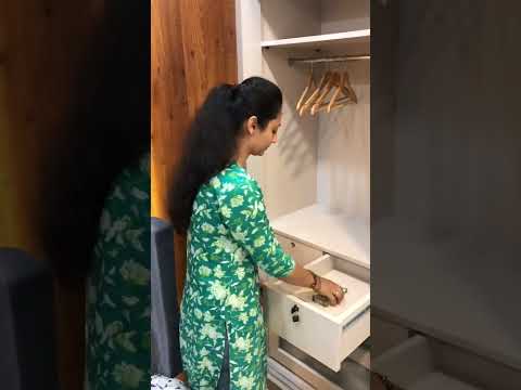 Hidden Locker in Wardrobe | Secret Storage #shorts#bespoke #pune #interiordesign