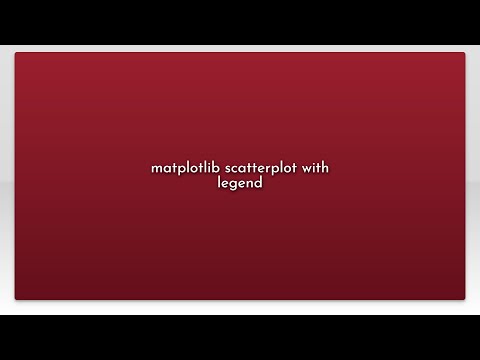 matplotlib scatterplot with legend