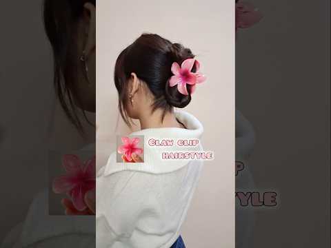 Viral claw clip hairstyle๐ธ #youtubeshorts #shortsvideo