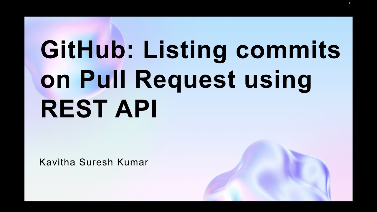 GitHub: Listing commits on Pull Request using REST API