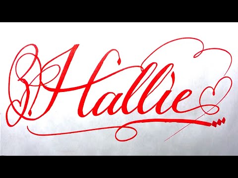 Hallie Name Signature Calligraphy Status | #moderncalligraphy #cursive #YearofYou #hallie @Hallie