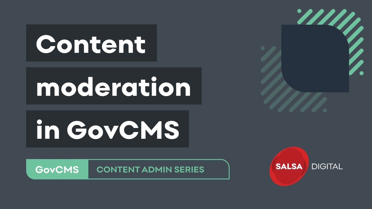 Content moderation in GovCMS