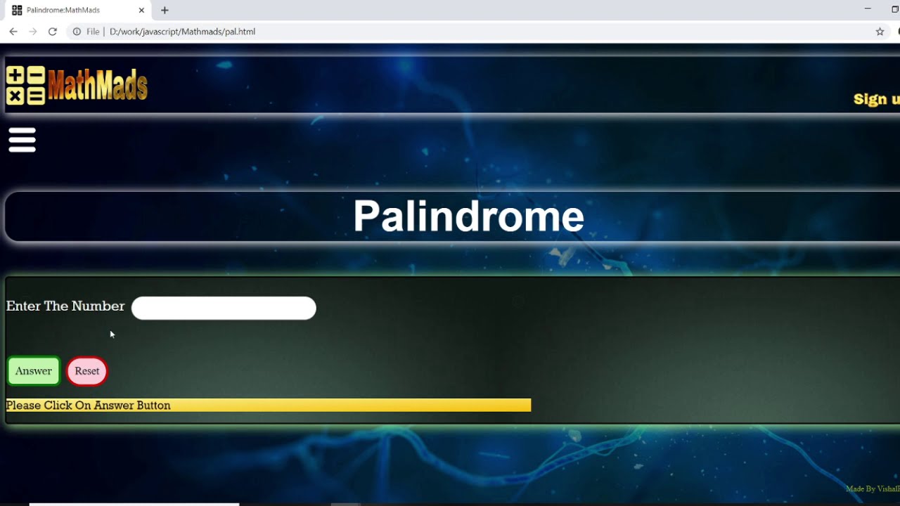 MathMads In JavaScript With Source Code | Source Code & Projects