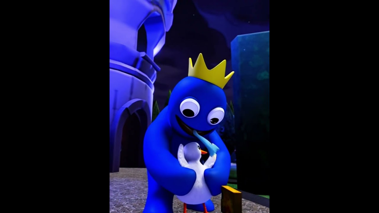 Blue has a new friend 😍🦆 #roblox #rainbowfriends