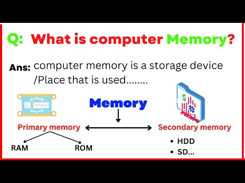 primary and secondary memory