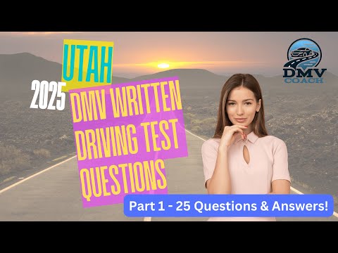 2025 Utah DMV Written Driving Permit Test Study Guide - Part 1