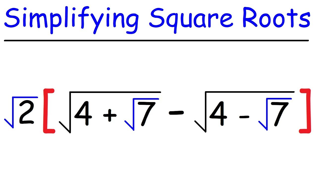 Math - Simplifying Square Roots