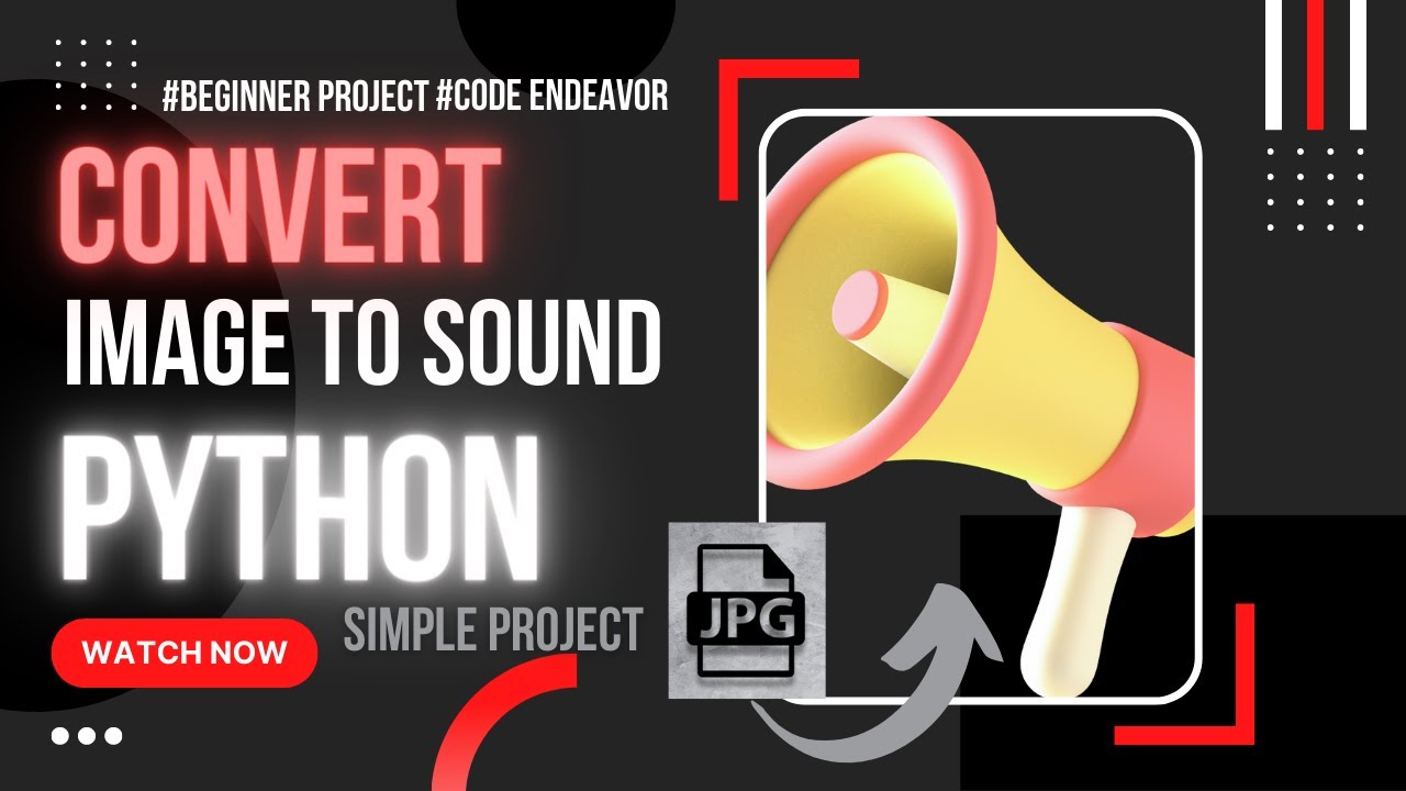 Image to Sound using Python | Simple Coding | Beginner project 2022