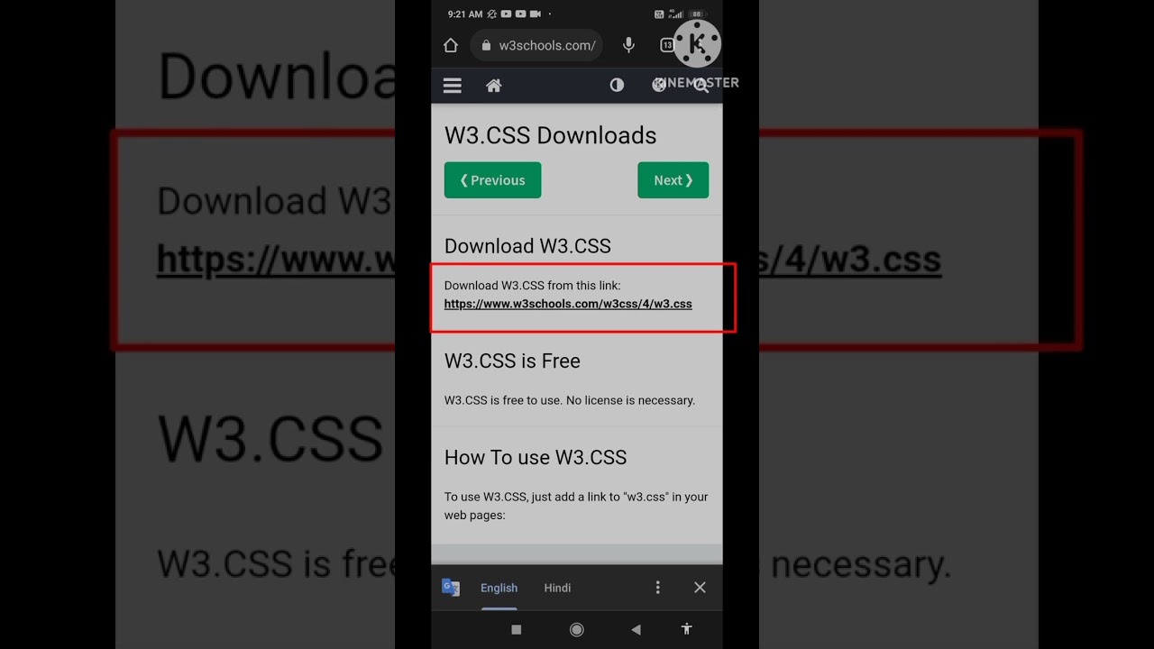 How to download w3.css file/ w3 css framework