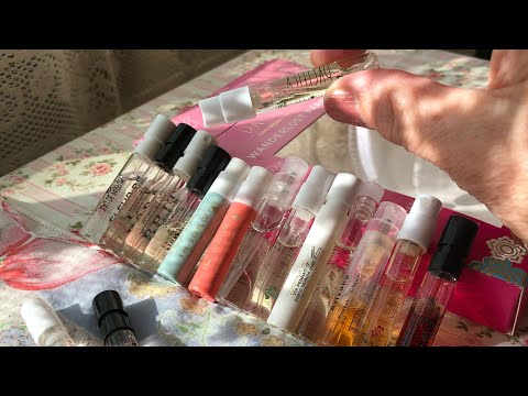 ASMR - Reviewing Perfume Samples; Soft Spoken