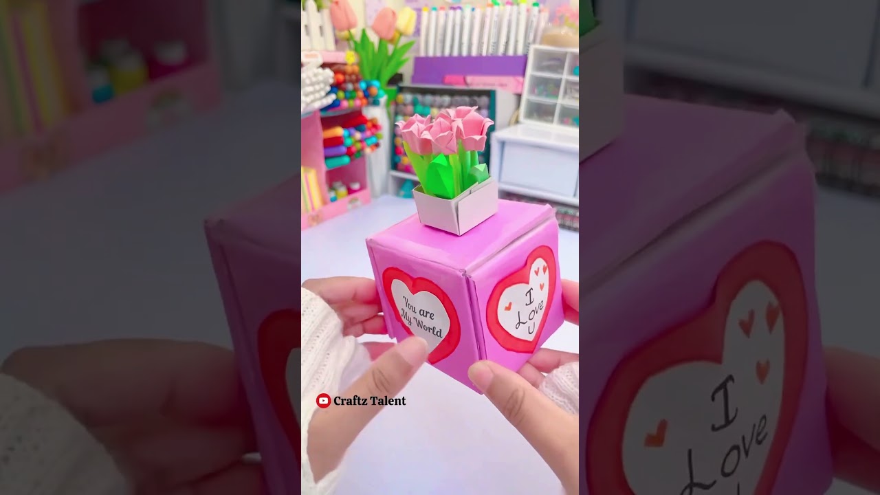 DIY jumping surprise gift box 🎀 Mother’s Day gift