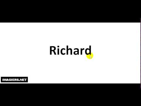 How To Pronounce French Last Name Richard