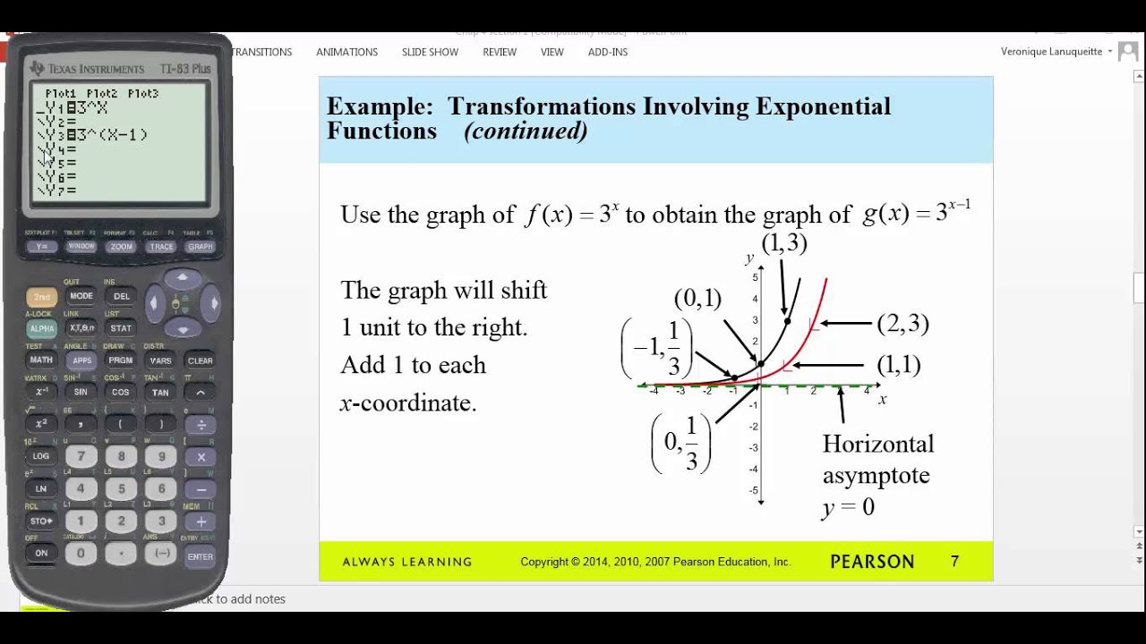 Exponential functions with calculator part 1