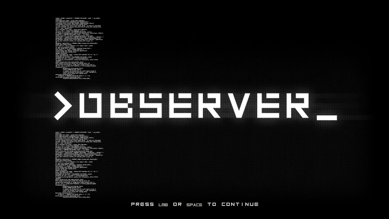 Observer [Part 1] - It's Rutger Hauer!