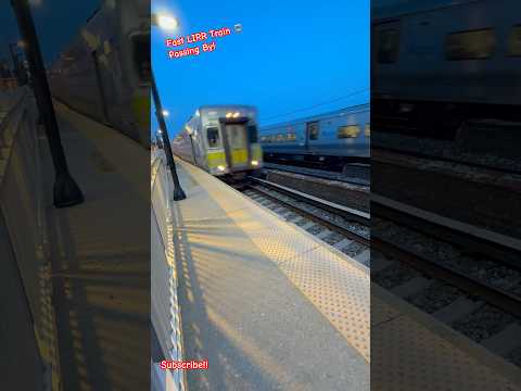 Fast LIRR Train 🚆 Passing By! #train #station #shorts