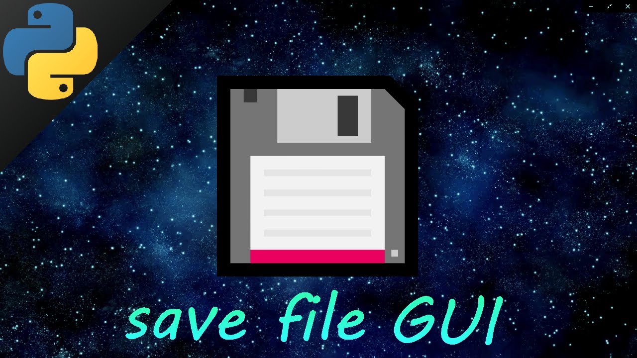 Python GUI save a file (filedialog) 💾
