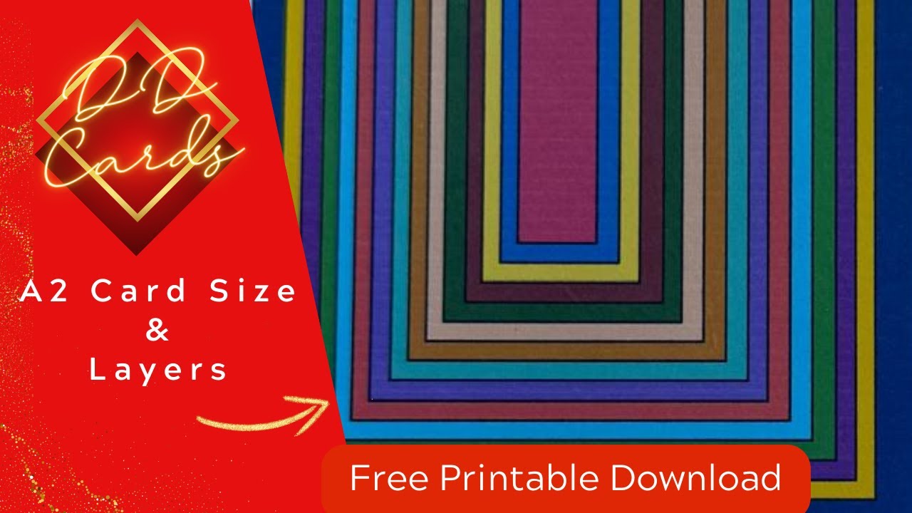 A2 Card & Layer Sizes Guide  ⭐FREE PRINTABLE DOWNLOAD PDF⭐