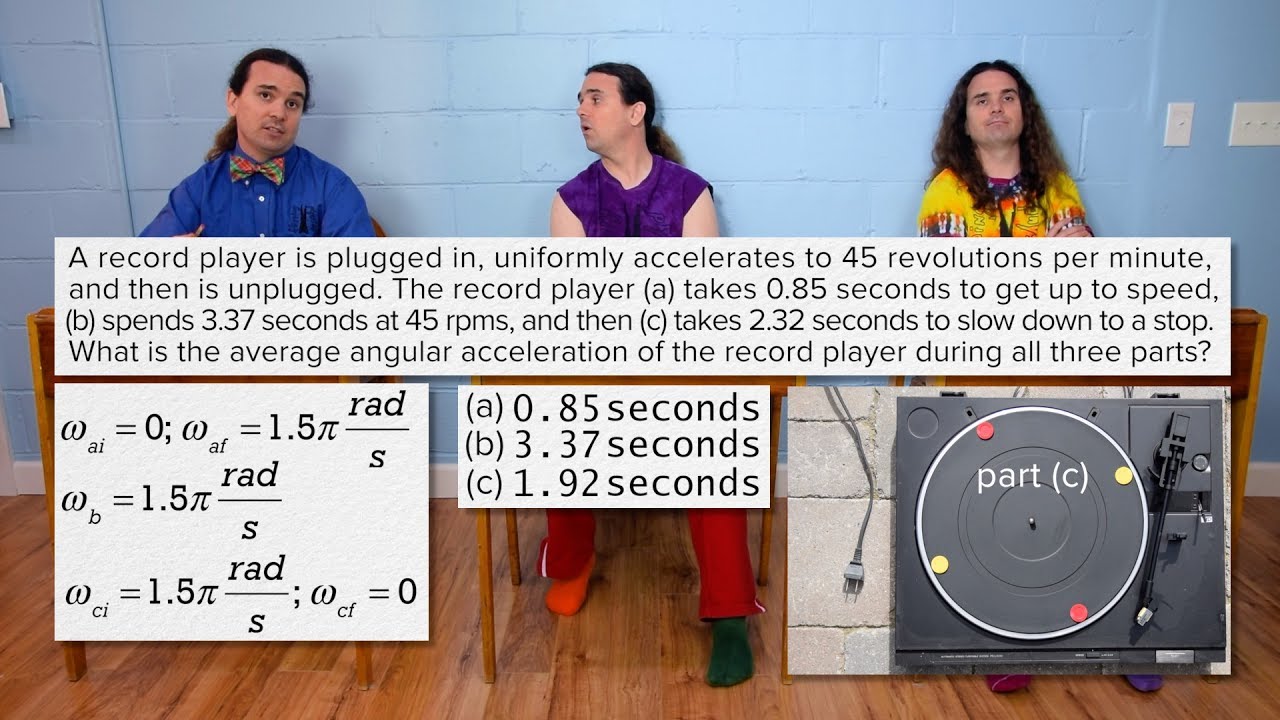 Angular Accelerations of a Record Player
