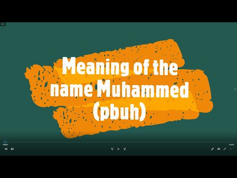 Meaning of the Name Muhammed