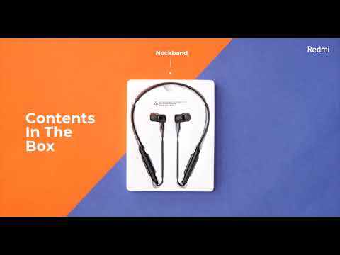 REDMI SonicBass Wireless Bluetooth Neckband in-Ear Earphones with Mic ...