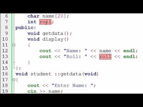 Learn 55 Finally an Example of All above Theories related to Class and Objects in C Hindi - Mind ...