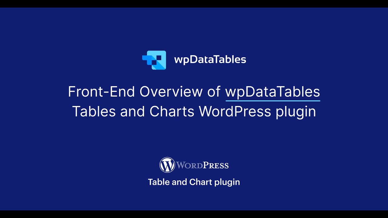 Front-end elements of wpDataTables