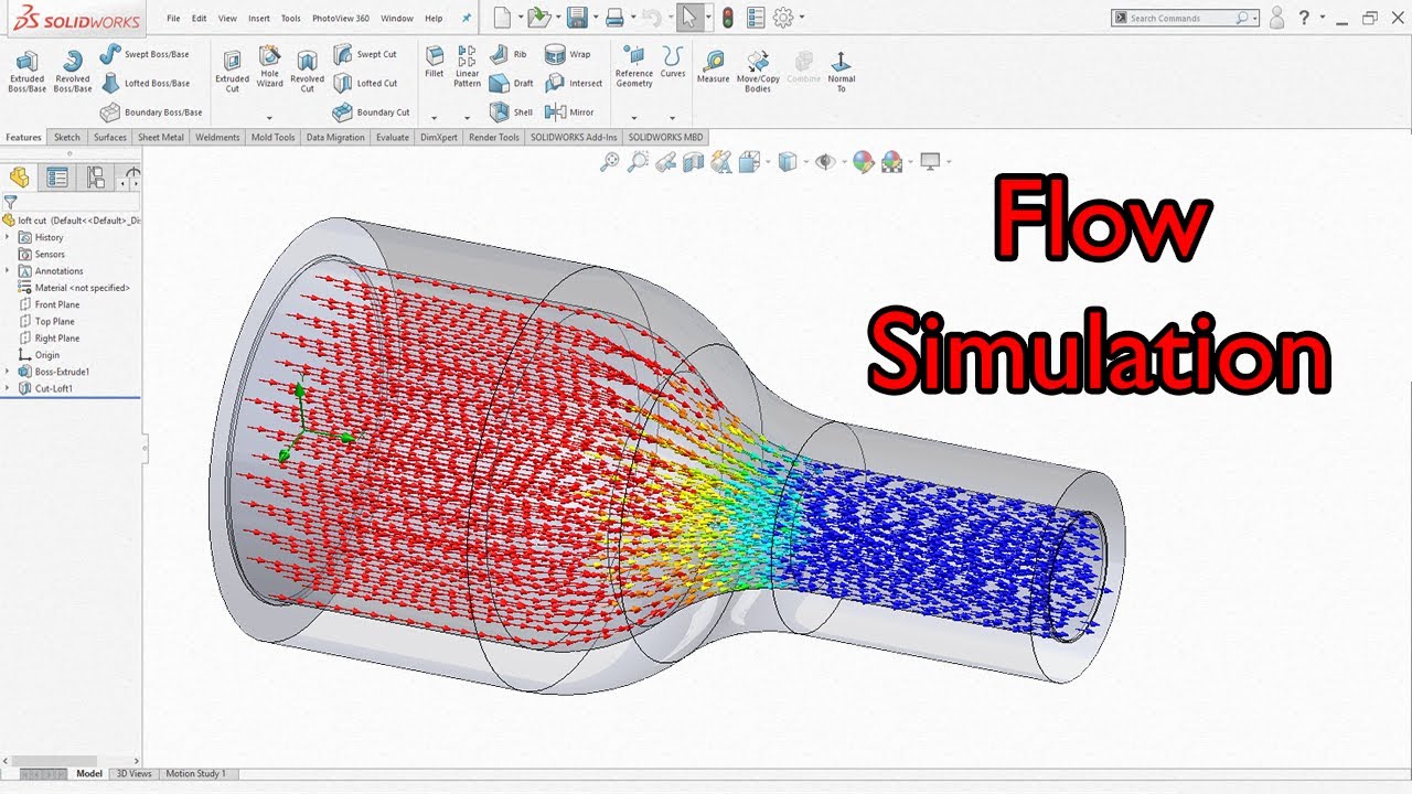 SolidWorks Flow Simulation Tutorial | Nozzle