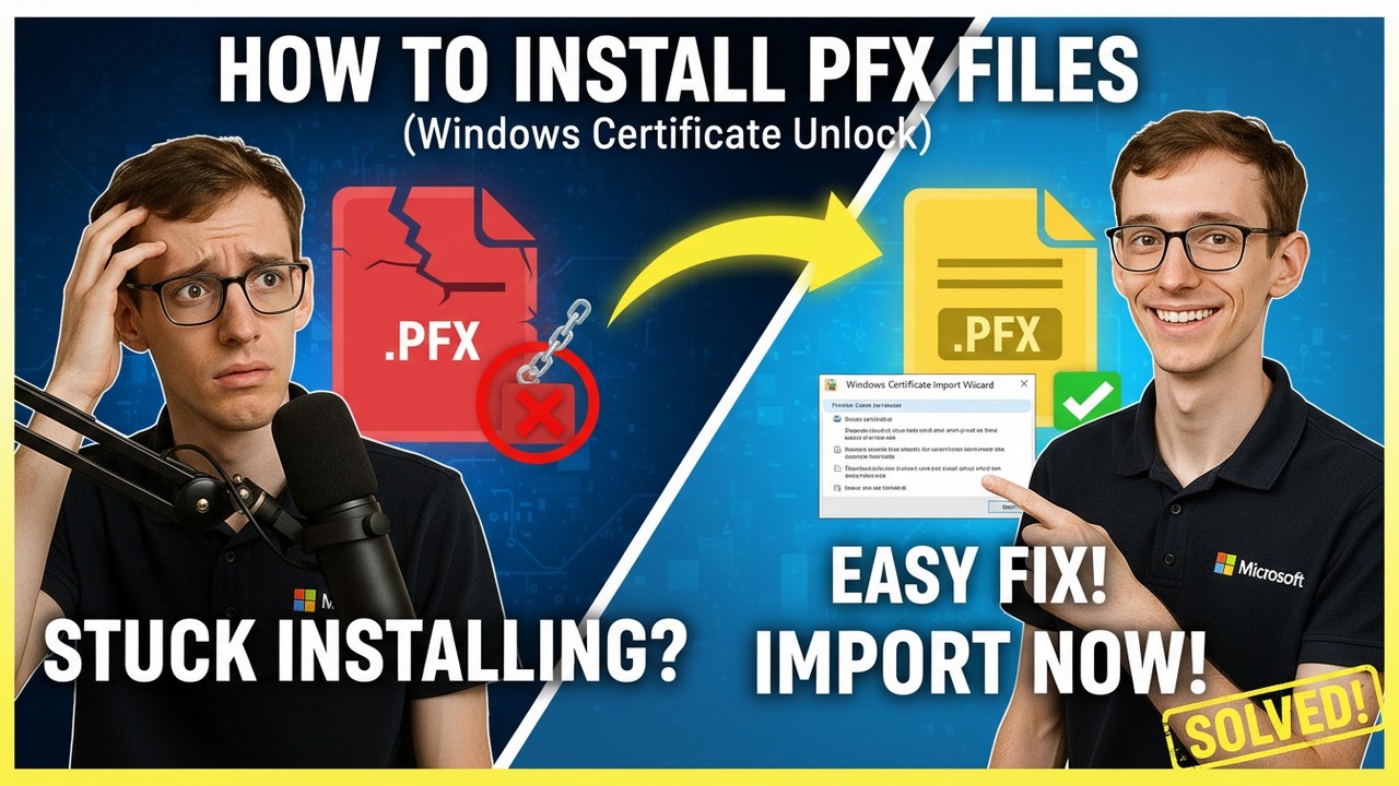 How to Install PFX Files (Windows Certificate Import Wizard)