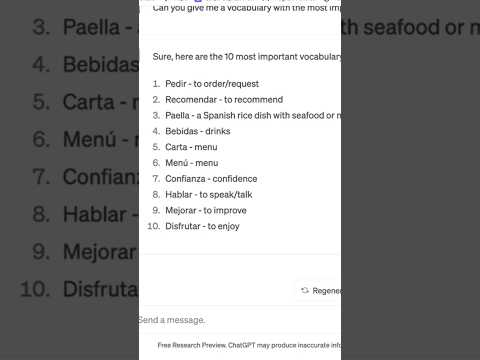 🇪🇸 Spanish Vocabulary in a Restaurant #spanishlesson #spanishbeginner