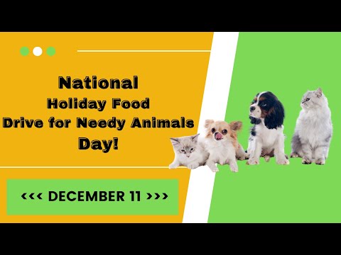 National Holiday Food Drive for Needy Animals Day! December 11