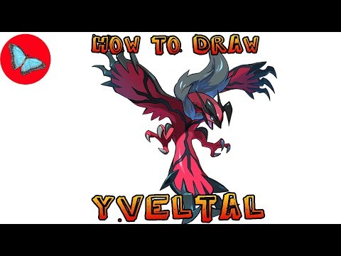 How To Draw Yveltal from Pokemon – I'm Youtuber – Follow my videos to ...