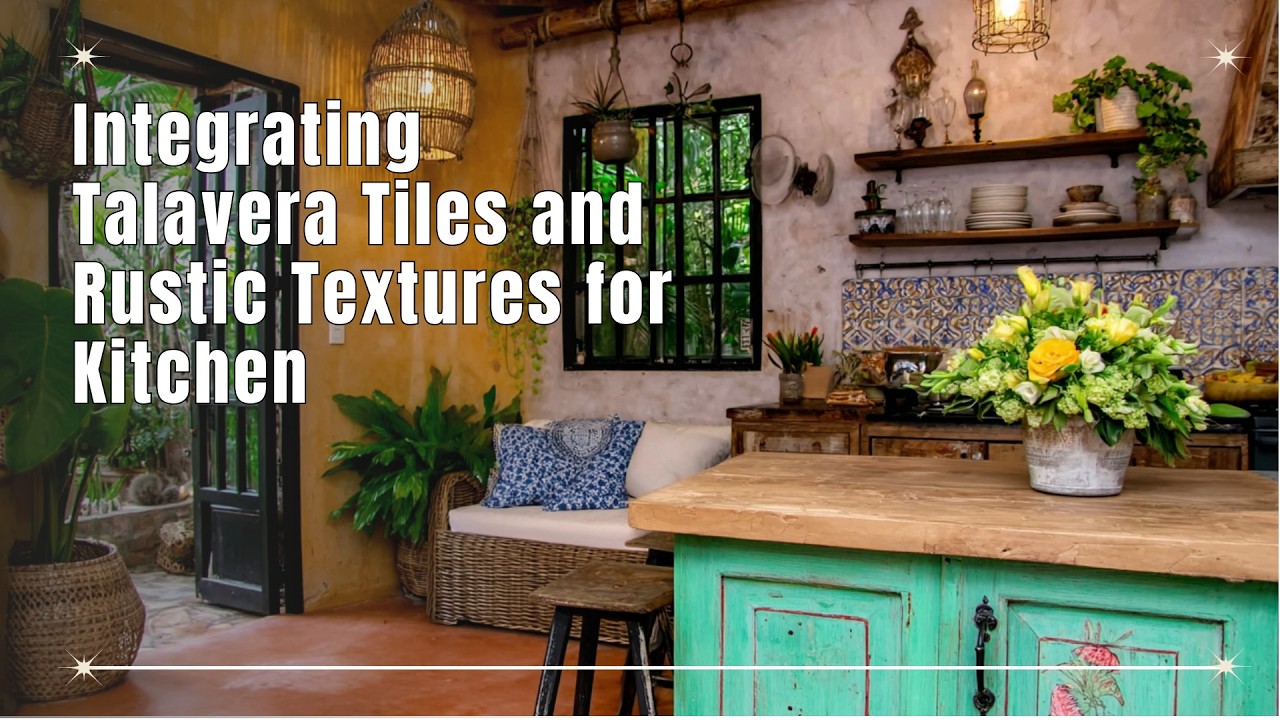 Small Kitchen Magic 🧱 Integrating Talavera Tiles and Rustic Textures for Compact Cooking Spaces