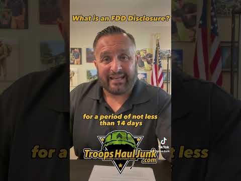 What is FDD (franchise disclosure document) disclosure & why is it so important? TroopsHaulJunk.com