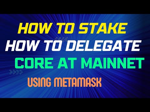 How To Stake Mainnet Core || How To Delegate Core || Procedures